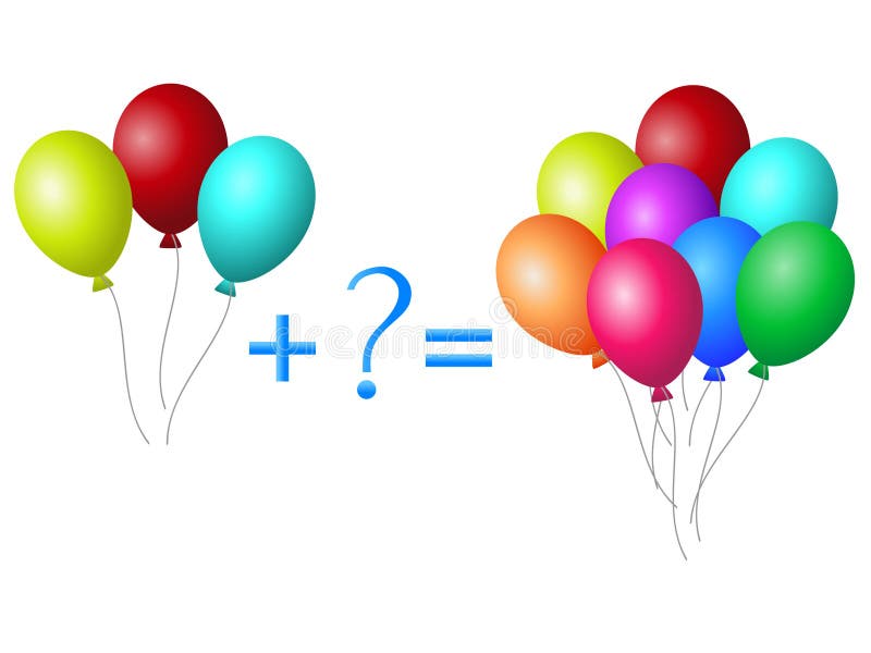 Educational Game for Children, Illustration of Mathematical Addition ...