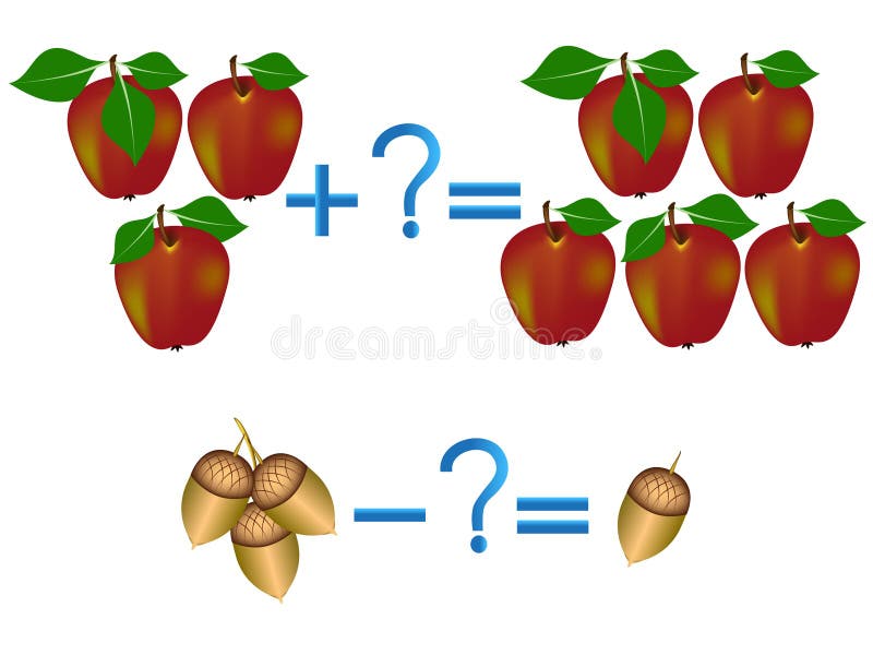 Educational Game for Children, Illustration of Mathematical Addition ...