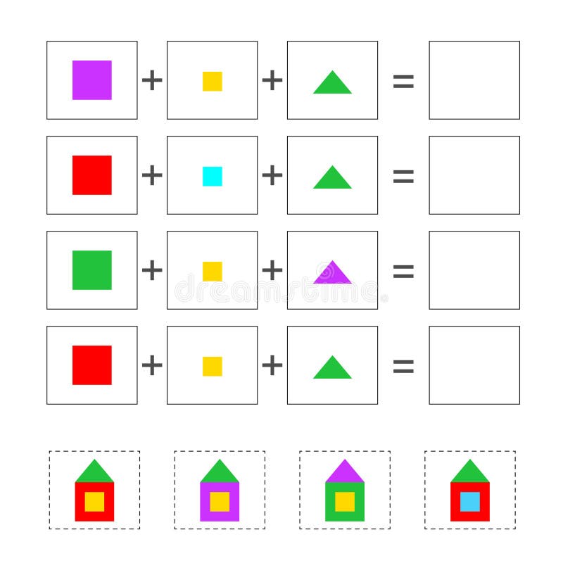 Educational Game for Kids. Connect the Parts. Children Activity Page ...