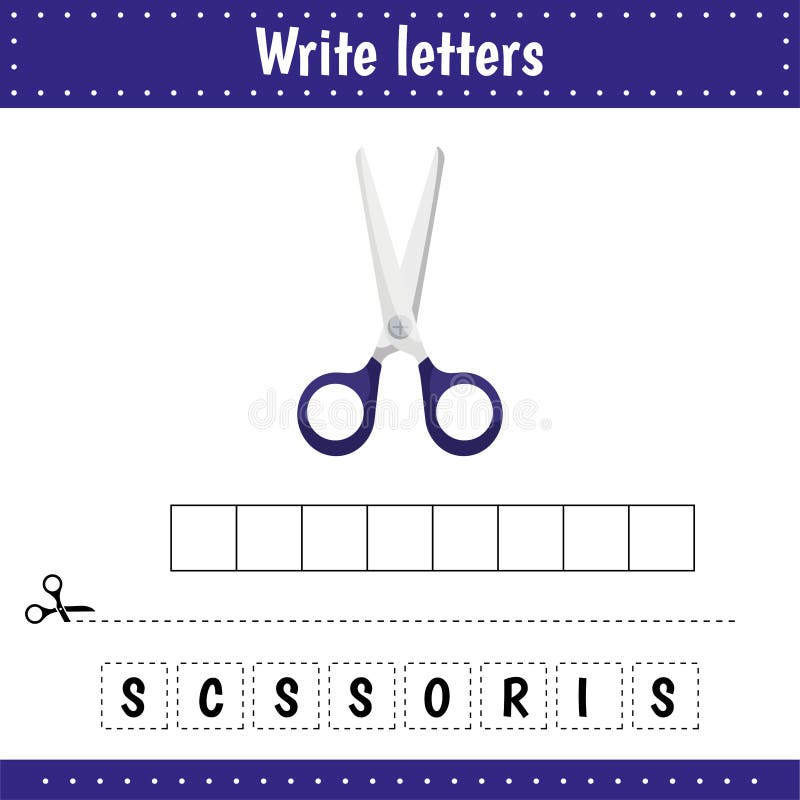 Educational Game for Kids. Crossword. Scissors. Guess the Word ...