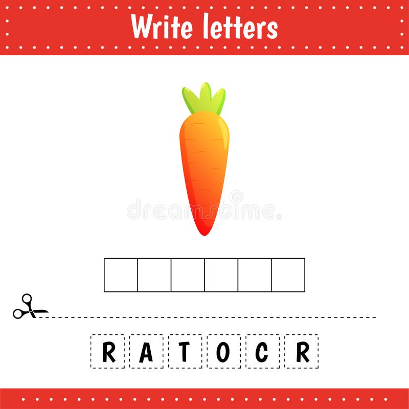 Crossword. Vegetable. Carrot Stock Vector - Illustration of homework ...