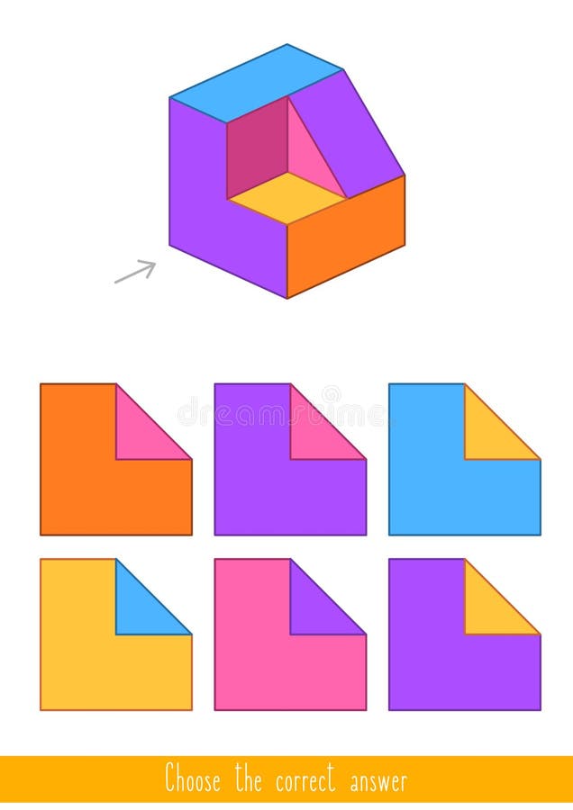 Educational Game for Kids. Find the Correct Answer Stock Vector ...