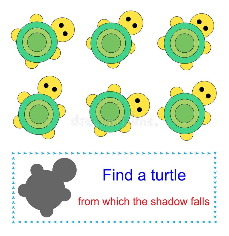 Educational Game for Kids. Coloring Pages. Color by Shapes. Cartoon ...