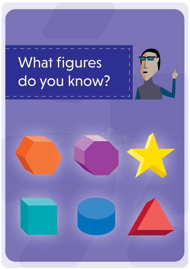 Educational Game for Kids. Learning Geometrical Figures Stock ...