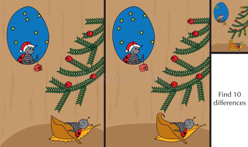Find 10 differences stock vector. Illustration of kids - 361060721