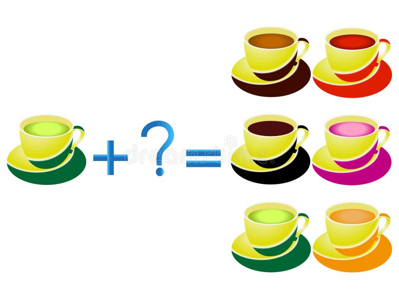 Counting cups stock vector. Illustration of giraffe, kindergarten ...