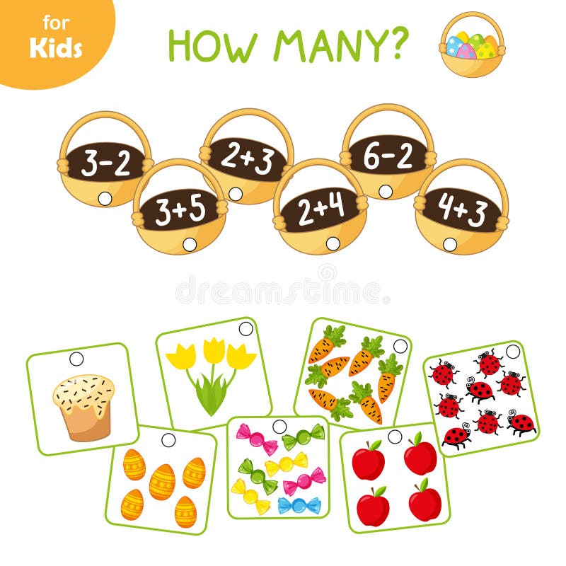 Educational Games for Children. Solve the Problem, Connect the Pictures ...