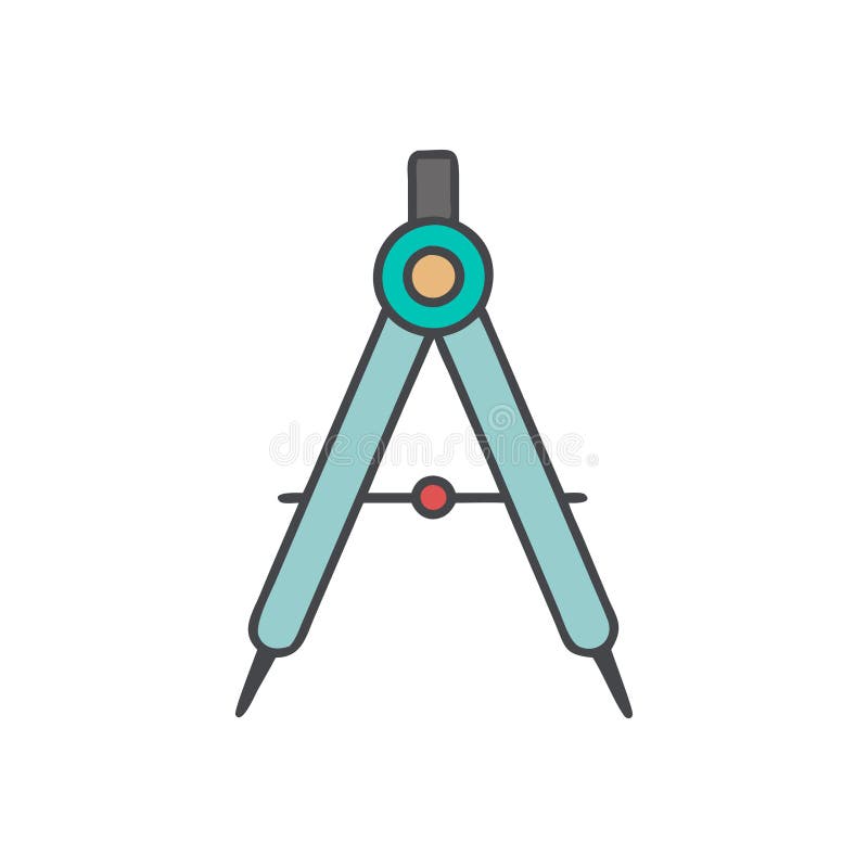 Educational Geometry Compass Icon Stock Vector - Illustration of design ...