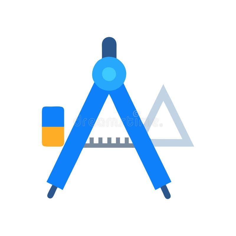 Educational Geometry Tool Icon Stock Vector - Illustration of knowledge ...