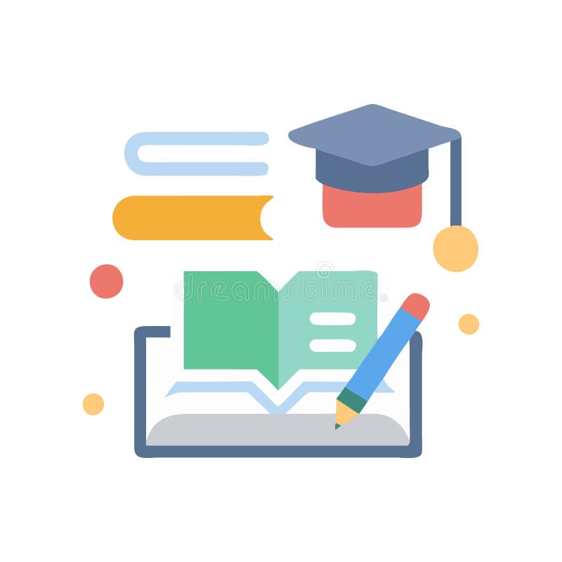 Educational Icon Design stock vector. Illustration of university ...