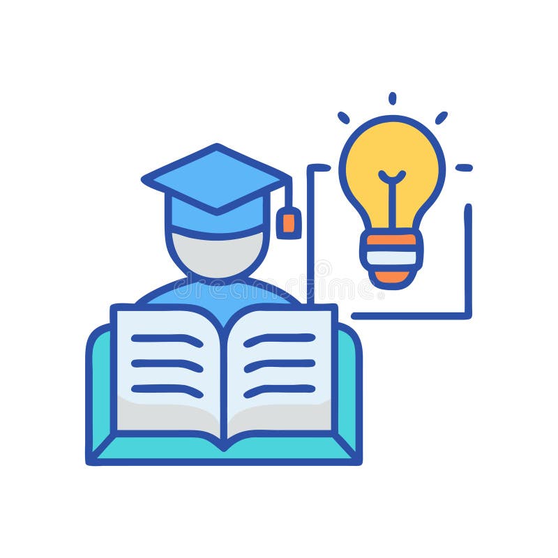 Educational Independent Learning Icon Stock Vector - Illustration of ...