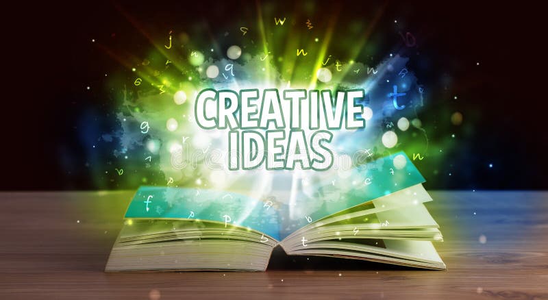 Educational Inscription Coming Out from an Open Book Stock Illustration ...