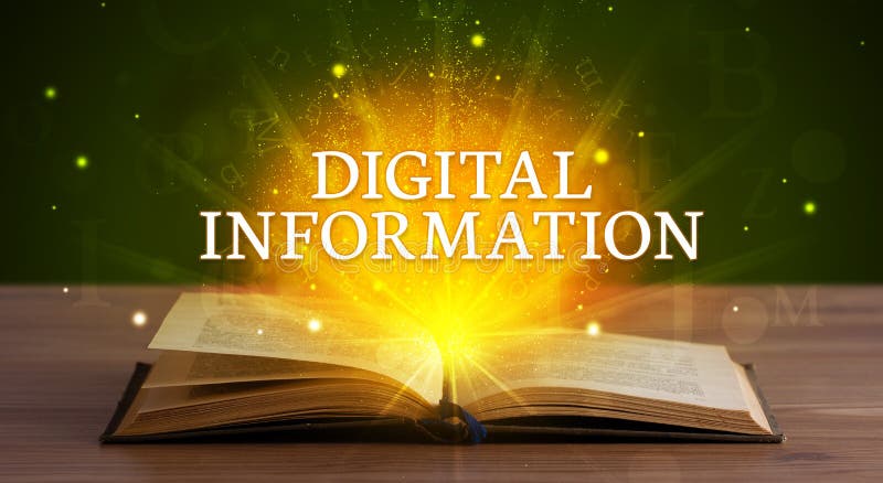 Educational Inscription Coming Out from an Open Book Stock Photo ...