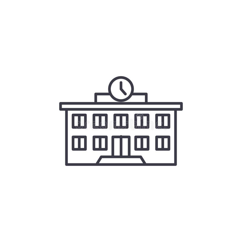 Educational Institution Linear Icon Concept Educational Institution