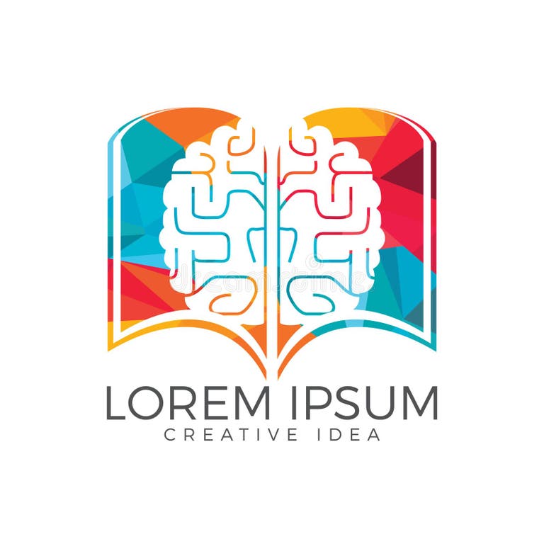 Book and Brain Logo Design. Stock Vector - Illustration of creativity ...