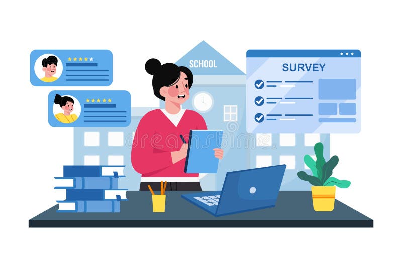 Educational Institutions Obtain Student Feedback Stock Vector ...