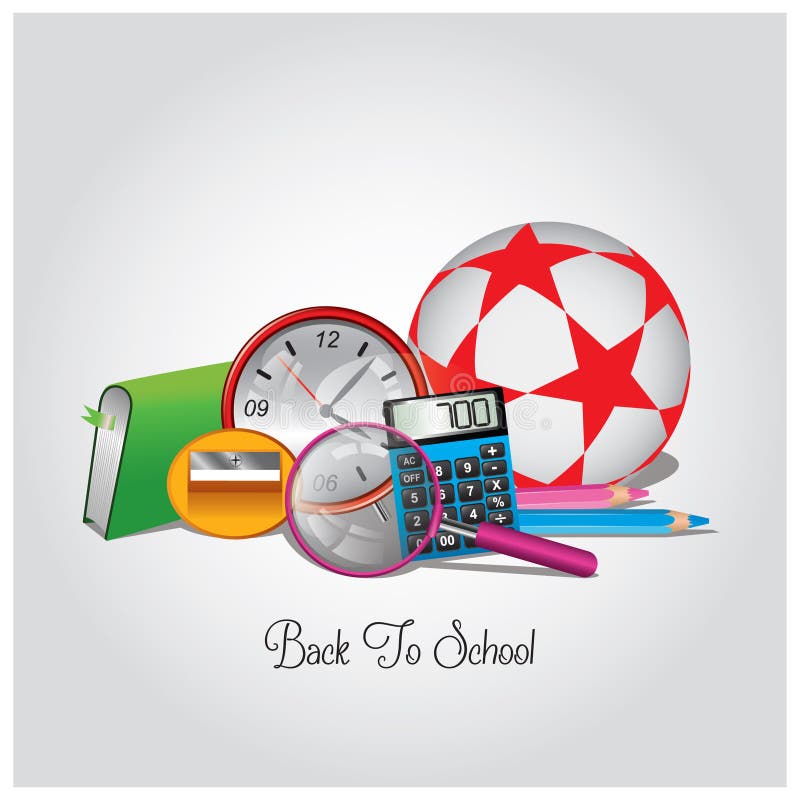 Educational Items. Vector Illustration Decorative Design Stock Vector ...