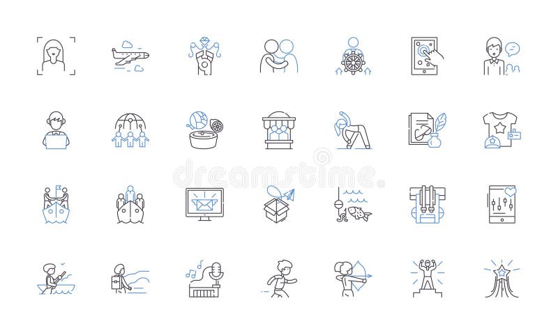 Educational Journey Line Icons Collection. Learning, Growth ... Educational Journey Line Icons Collection. Learning, Growth ...