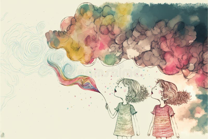 Educational Learning in Creative Way of Children Abstract Art Stock ...