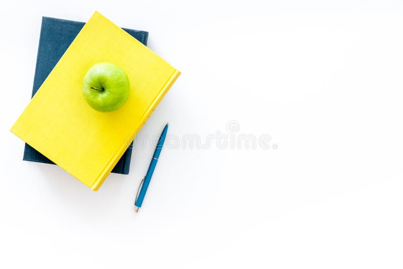 Educational Literature. School Textbook, Book, Tutorial and Apple on ...