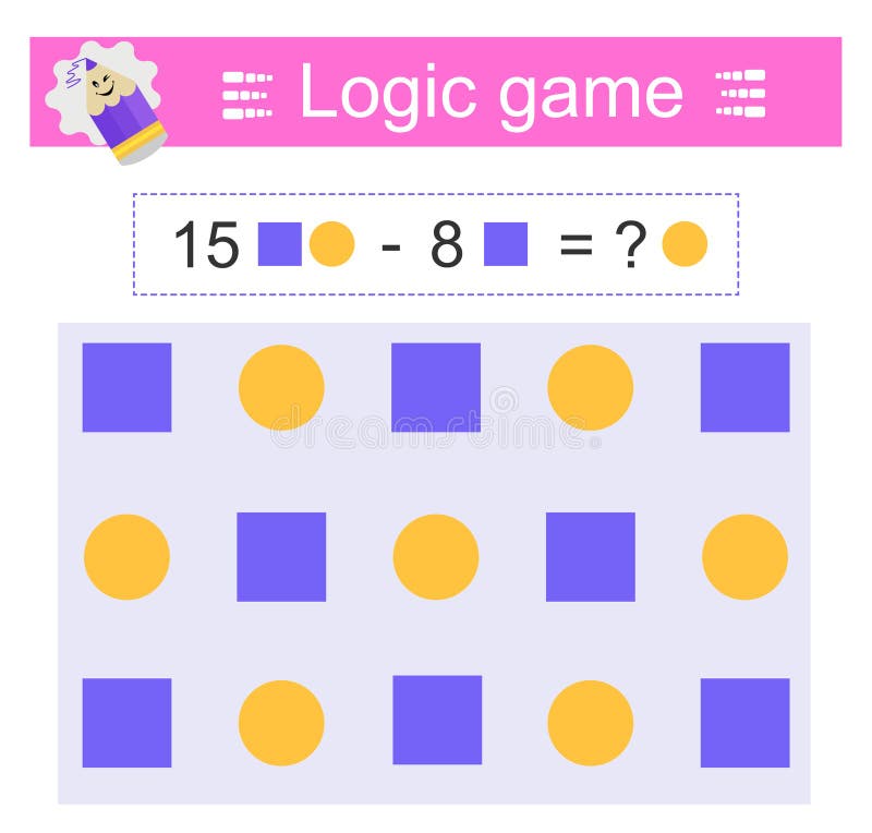 Logic Game for Children. Preschool Worksheet Activity Stock Vector ...