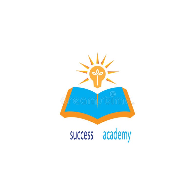 Educational Logo Illustration, Lights, Books. Color Vector Design ...