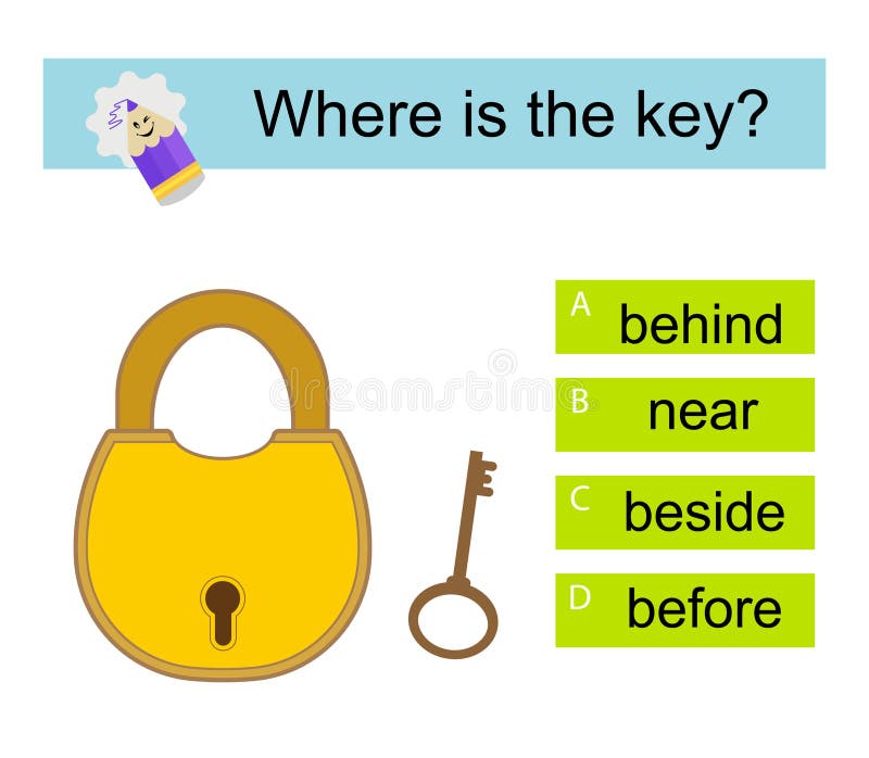 Educational Material for Kids. Learning Prepositions Stock Vector ...