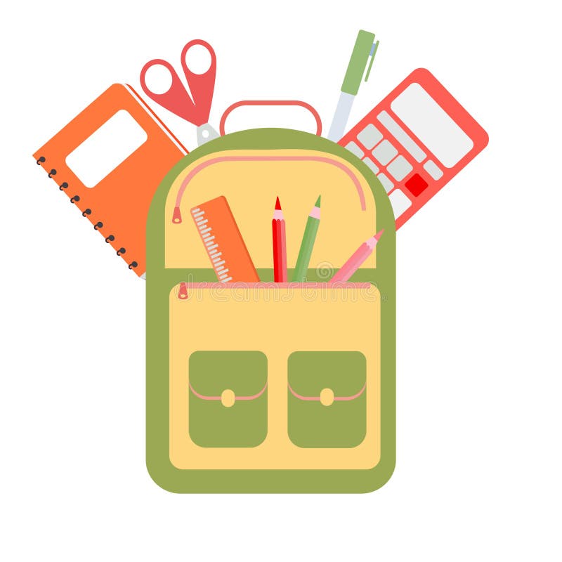 Educational Materials for School. Vector Illustration Isolated on White ...