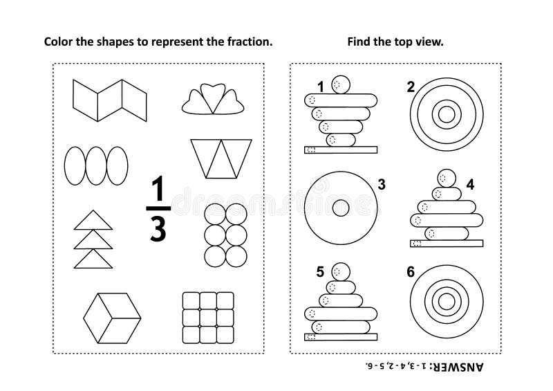 Educational Math Activity Page with Two Puzzles and Coloring ...