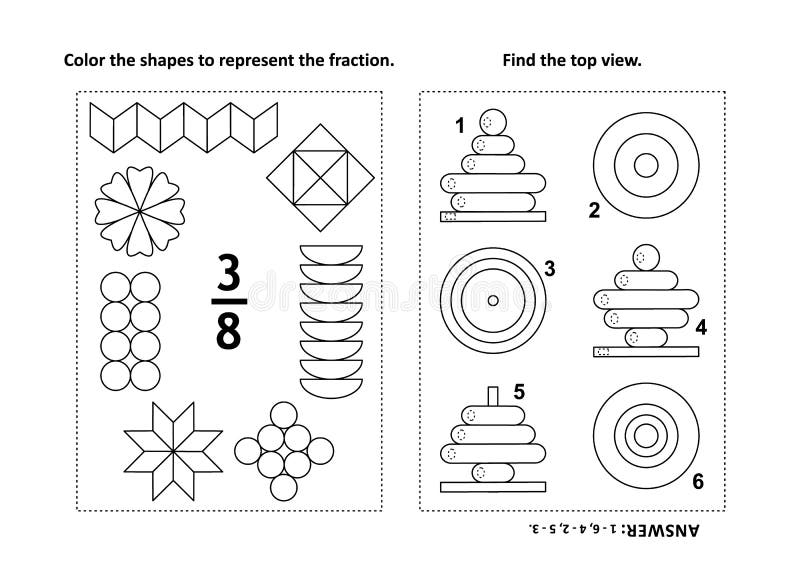 Educational Math Activity Page with Two Puzzles and Coloring ...