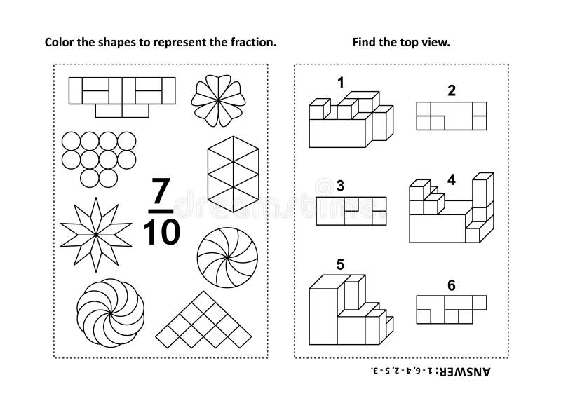 Math Coloring Puzzles Worksheets