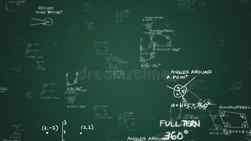 Educational Math Equations on a Chalkboard Stock Footage - Video of ...