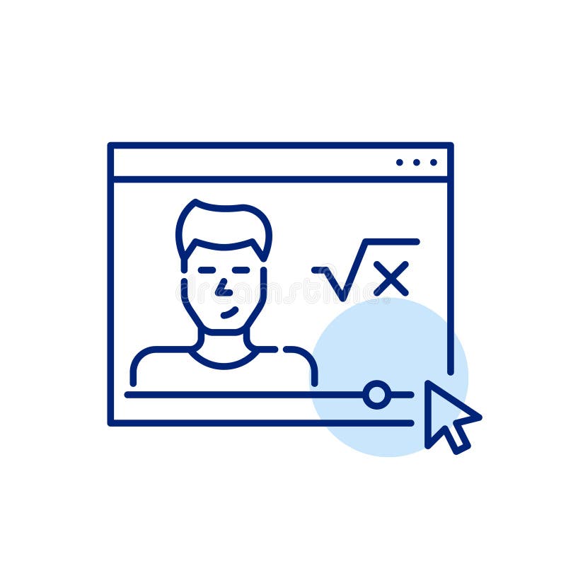 Educational Maths Male Video Blogger. Square Root and X. Virtual ...