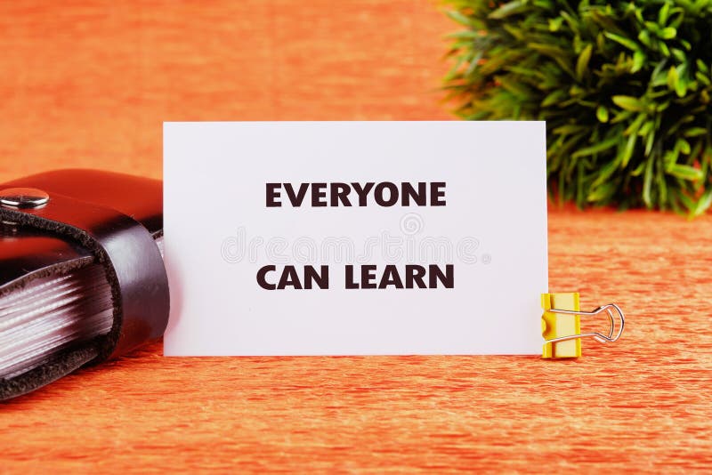 Educational Message Promoting the Idea that Everyone Can Learn about ...