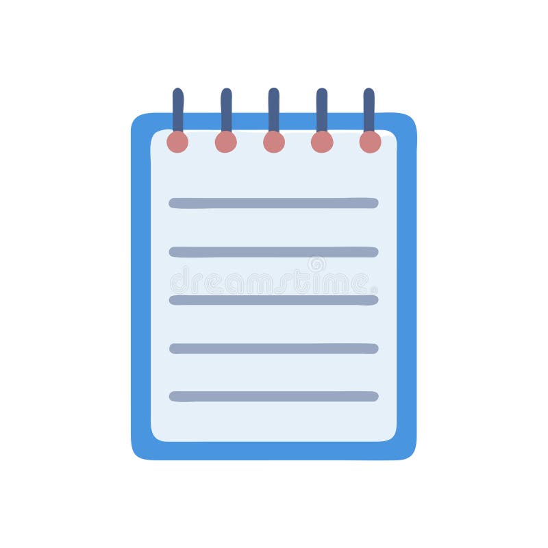 Educational Notepad Icon for Note-Taking Stock Vector - Illustration of ...