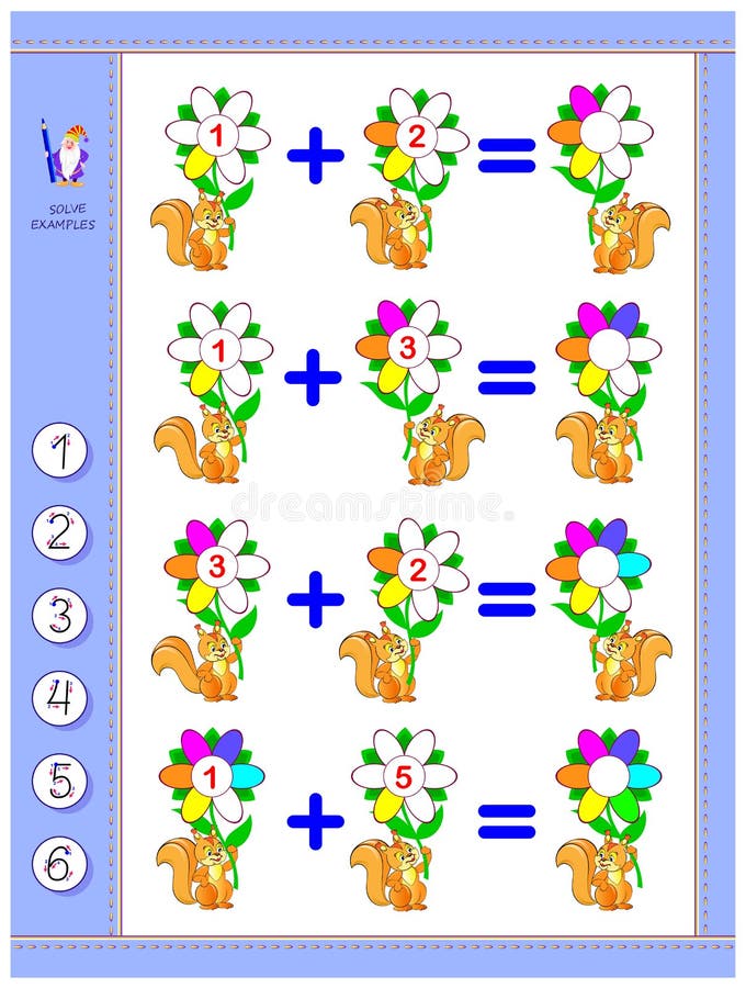 Mathematical Exercise for Young Children. Need To Count the Quantity of ...
