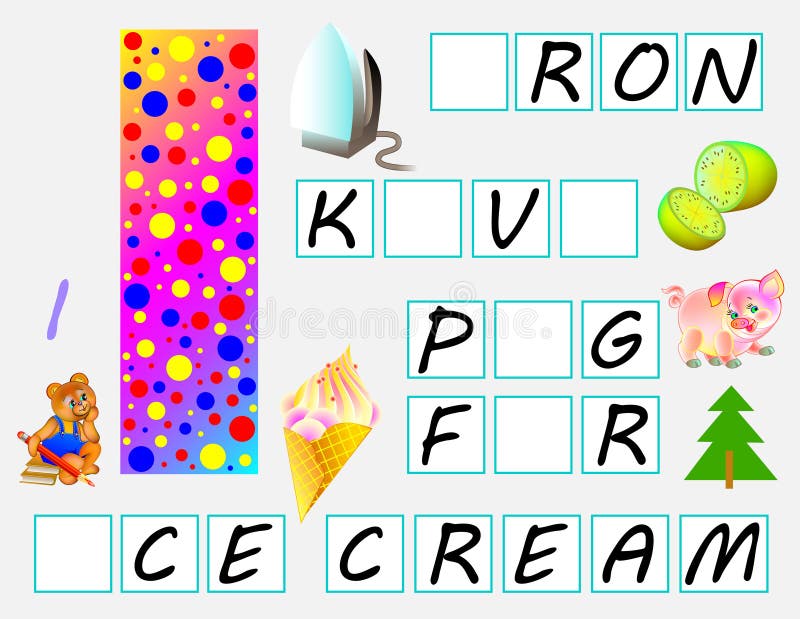 Educational Page for Children with Letter I for Study English. Need To ...