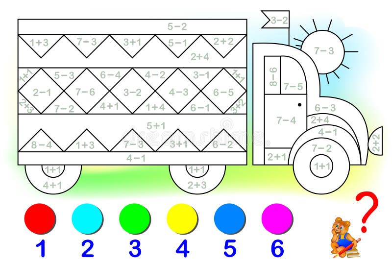 Educational Page with Exercises for Children on Addition and ...