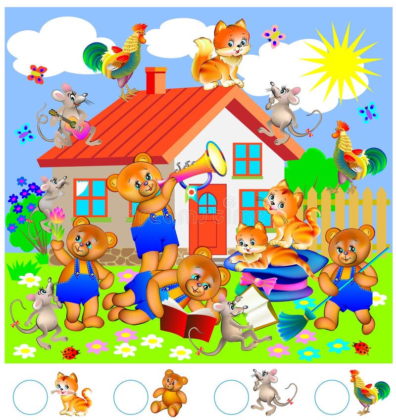 Exercises for Young Children - Need To Find the Hidden Numbers and Draw ...