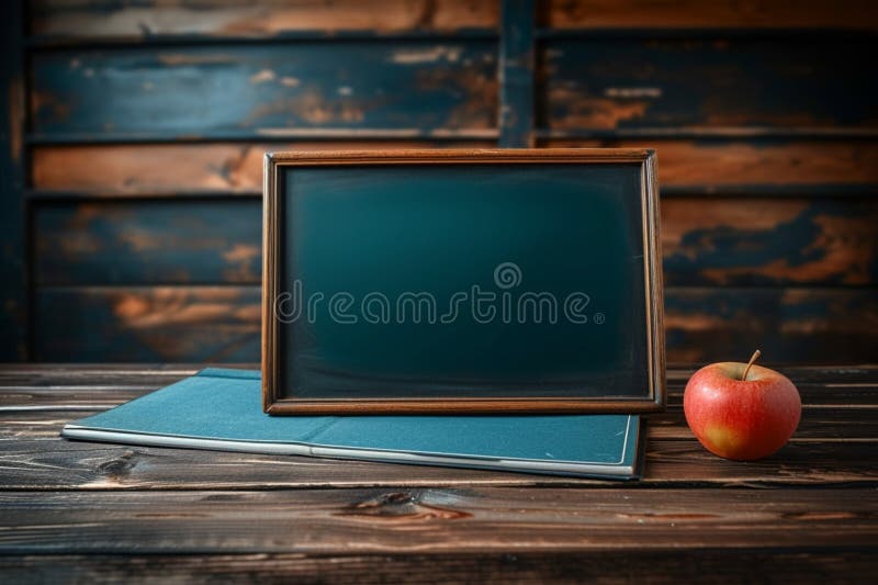 Educational Picture Blackboard and Notebook in a School Environment ...