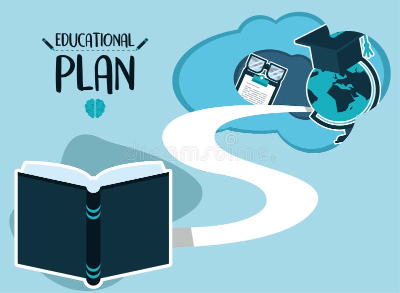 Educational plan template stock vector. Illustration of player - 236326274