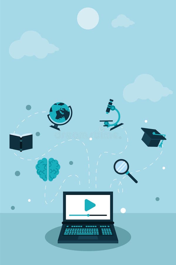 Educational Plan Seven Icons Stock Vector - Illustration of school ...