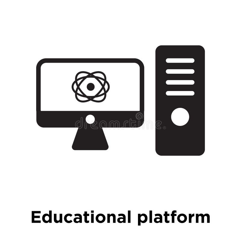 Educational Platform Icon Vector Sign and Symbol Isolated on White ...