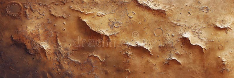 Educational Poster Depicting Mars with Labeled Surface Features and ...