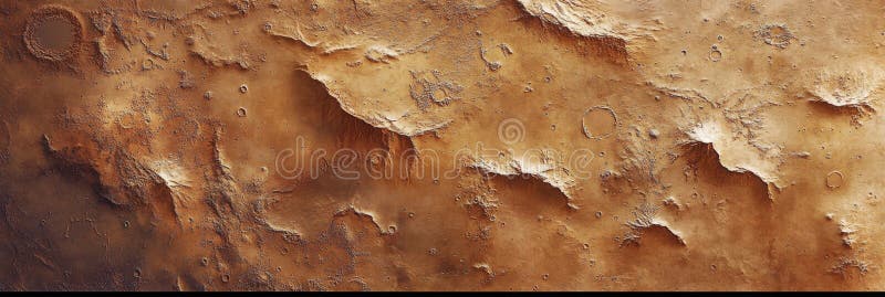 Educational Poster of Mars with Labeled Terrain Features in Muted Earth ...