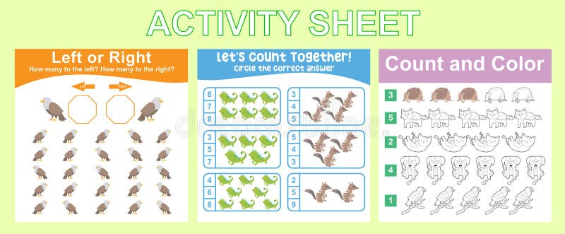3 in 1 Activity Kit for Preschool and Kindergarten Kids with Animal ...