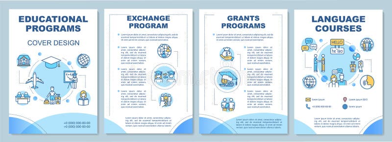 Educational Program Brochure Template Stock Vector - Illustration of ...