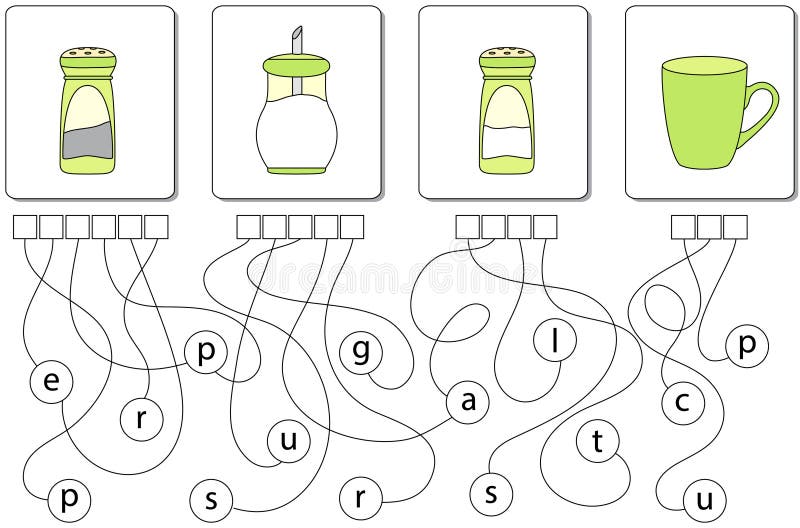 Crossword Tableware Stock Illustrations – 11 Crossword Tableware Stock ...