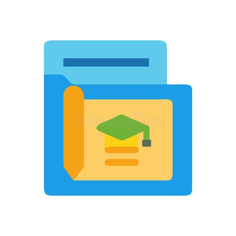 Educational Resource Folder Icon Stock Vector - Illustration of icon ...