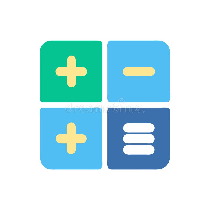 Educational Resource Icon for Math Learning Stock Vector - Illustration ...